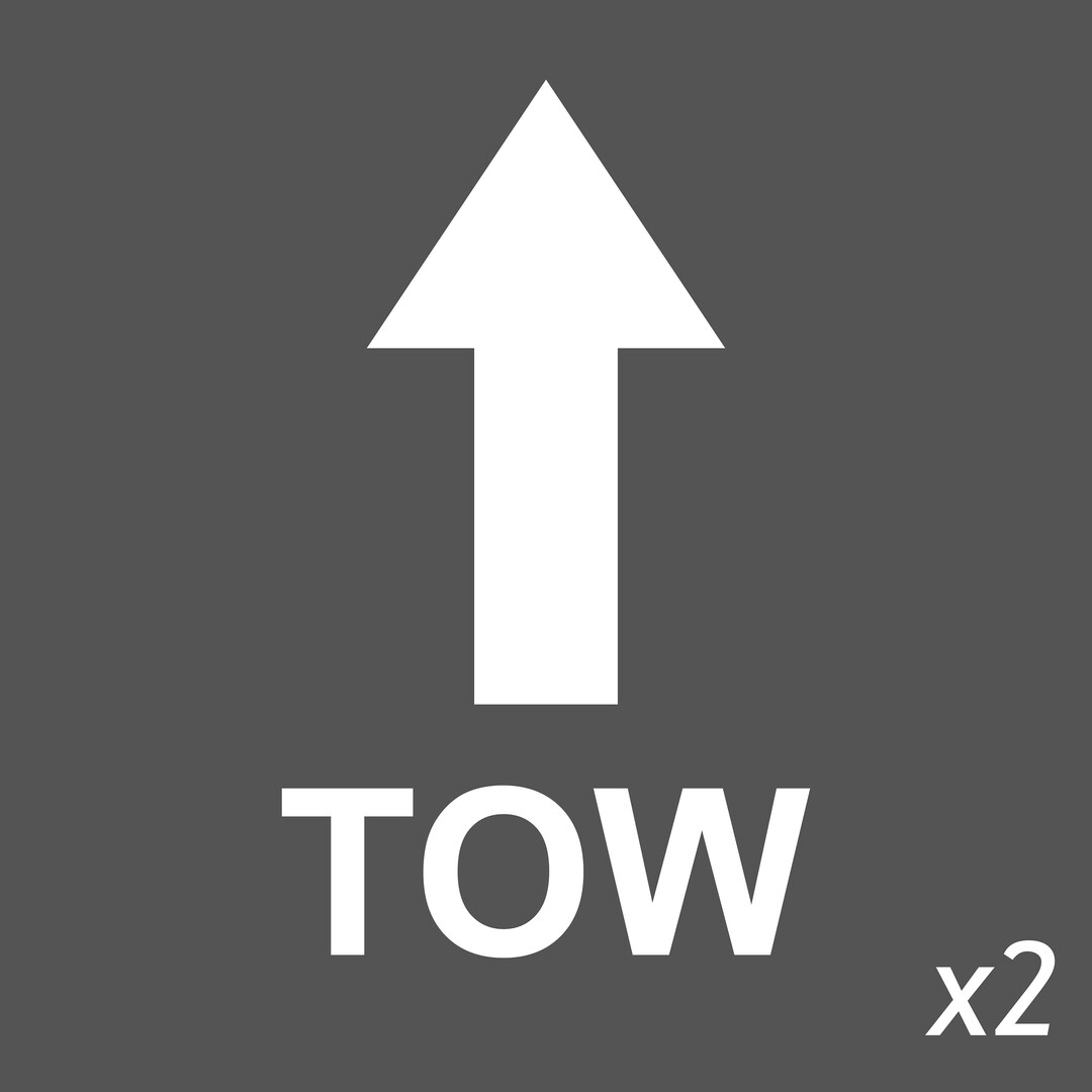 TOW Arrow Stickers X2 (large) - Choose Your Colour | Race Rally Track ...