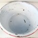 Very Large and Very Deep Rustic White and Red Trimmed Enamelware Basin ...