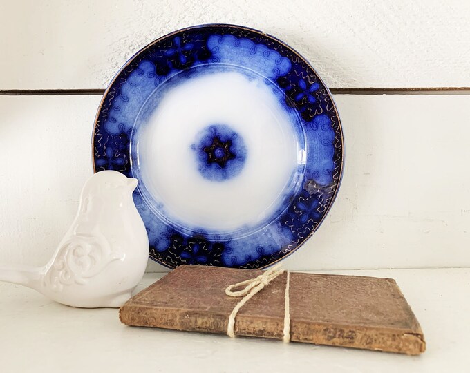 Antique Utzschneider and Co German Flow Blue 8" Dessert/fruit Plate ...