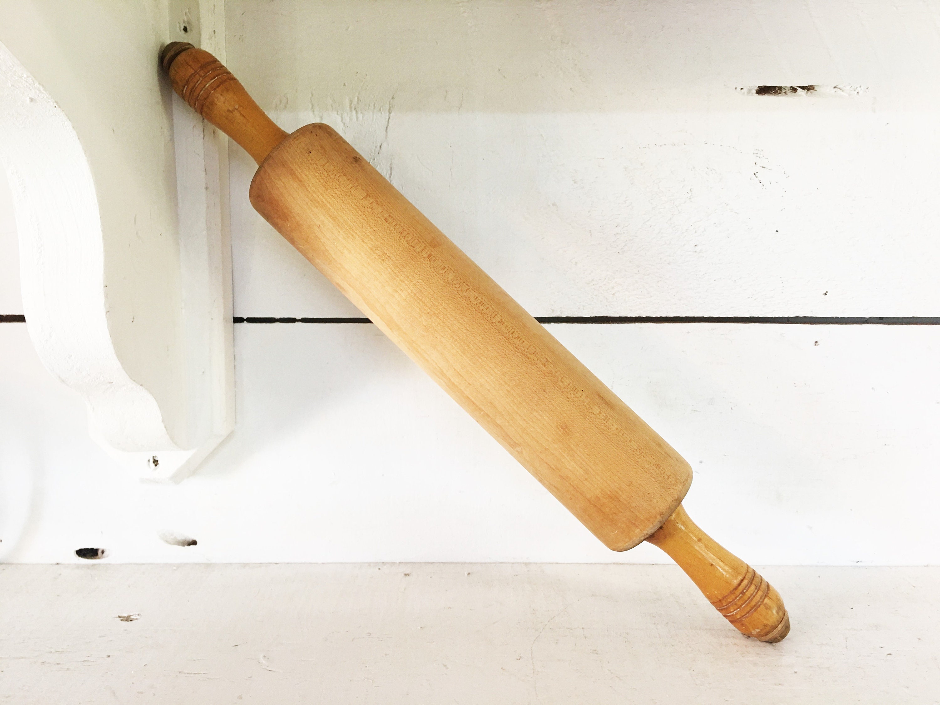 Classic Wooden Rolling Pin/Farmhouse Kitchen Traditional | Etsy