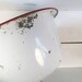 Very Large and Very Deep Rustic White and Red Trimmed Enamelware Basin ...