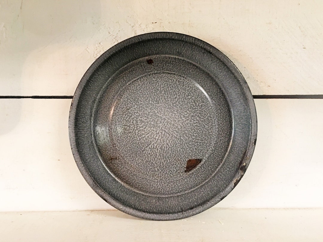 Vintage Graniteware Pie Pan/9 Inch Enamelware Pie Pan - Etsy