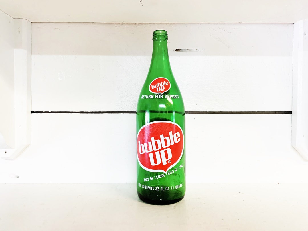 Vintage 1960s Pepsi Cola Bottling Co. 32 Oz. Bubble up Soda Bottle ...