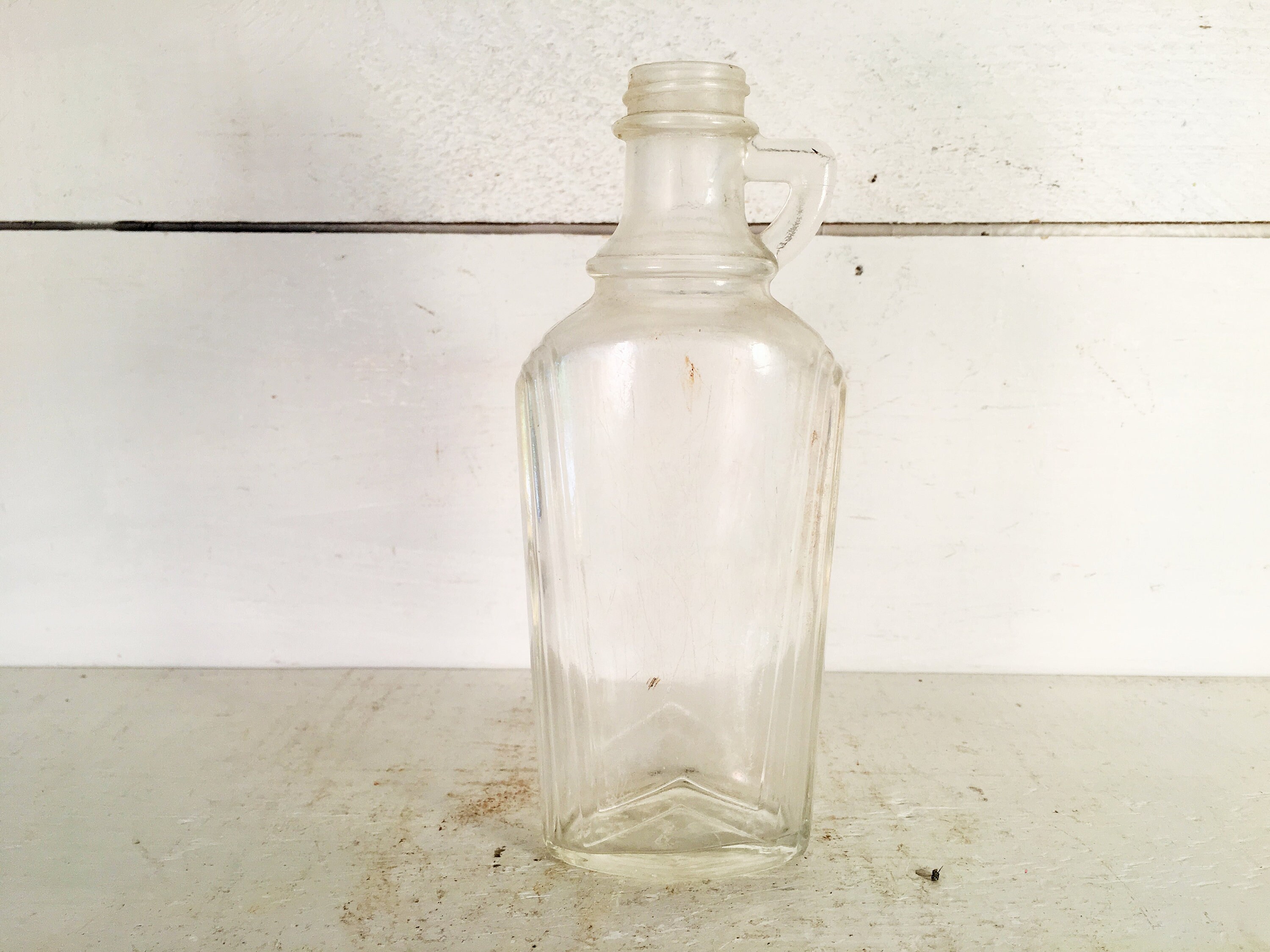 Set of 3 Vintage Pint Sized Glass Bottles Farmhouse Kitchen Decorative ...