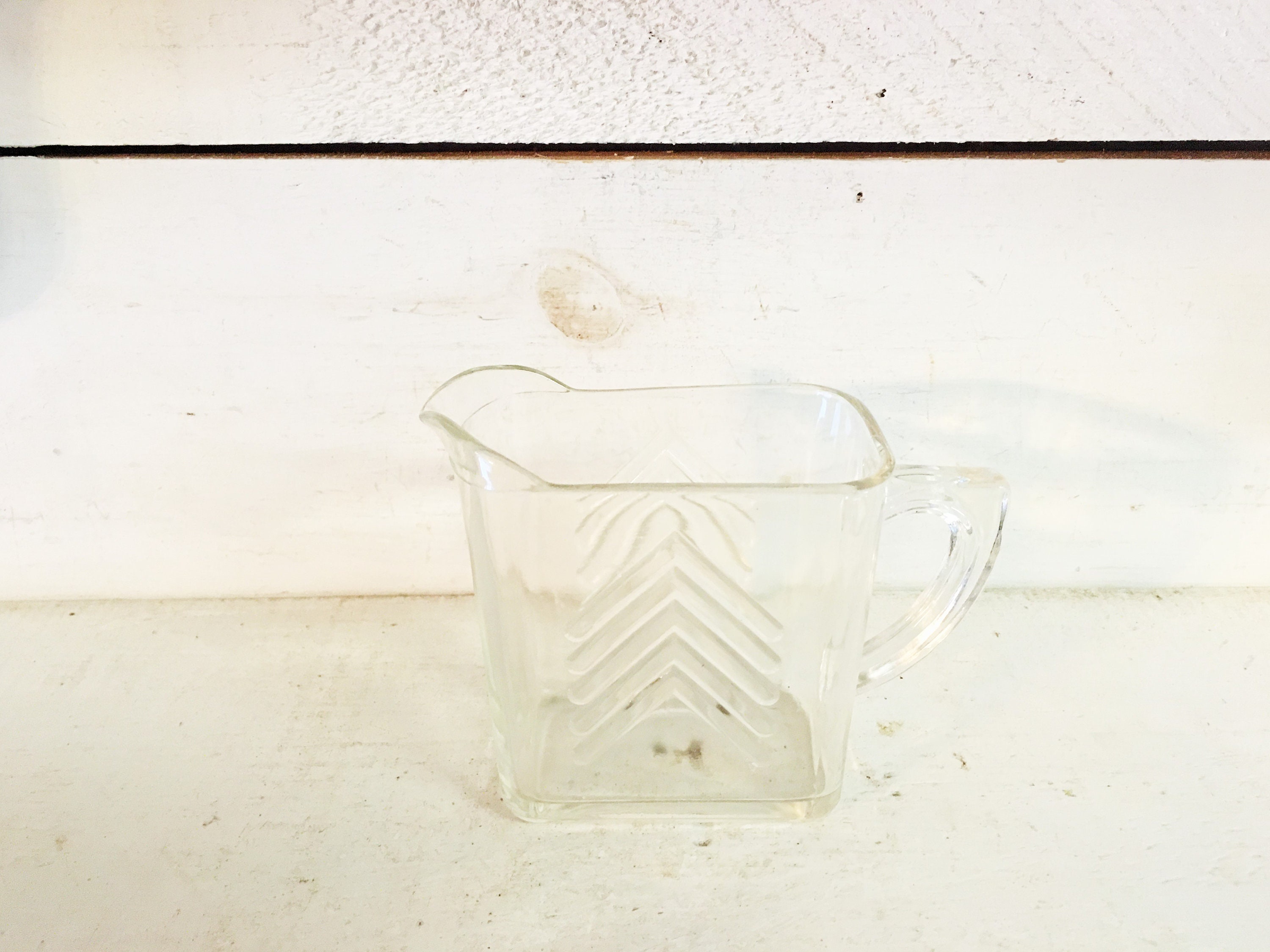 Vintage Hazel Atlas Chevron Pattern Dispenser/Creamer/Clear | Etsy