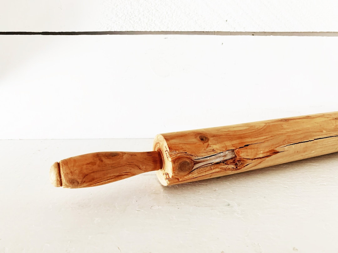 Antique Cracked Decorative Wooden Rolling Pin/farmhouse Kitchen Solid ...