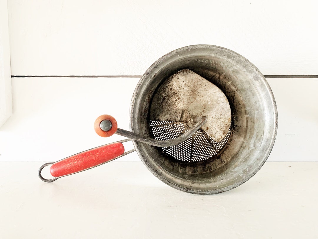 Vintage Foley Food Mill With Fading Red Wooden Handle/foley Food Mill ...