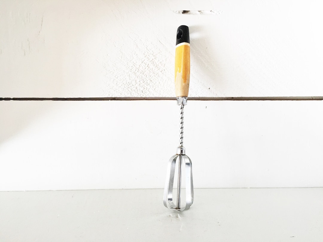 Vintage ECKO Stainless Steel and Wooden Handled Egg Beater/farmhouse ...