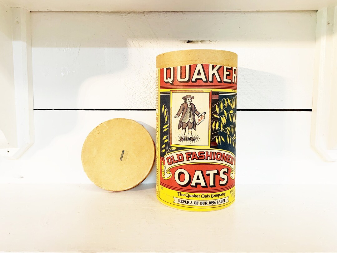 Large Vintage Cardboard Quaker Old Fashioned Oats Container/collectible ...