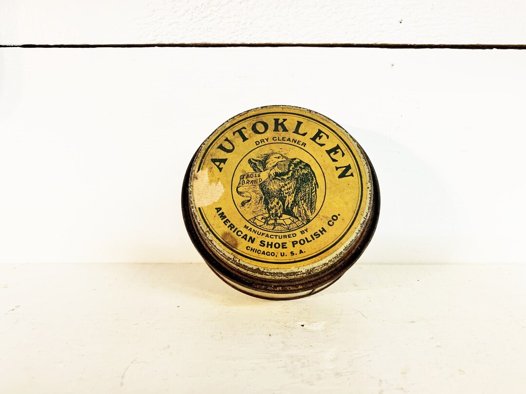 Rare Vintage Autokleen Dry Cleaner American Shoe Polish Co. Tin 1920's ...