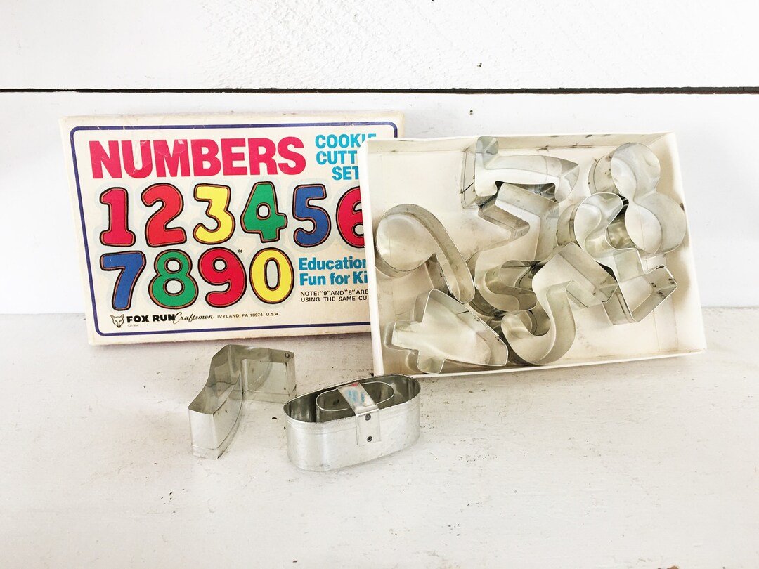 Vintage Numbers Cookie Cutter Set/stainless Steel Numbers 0 - 9 Cookie ...