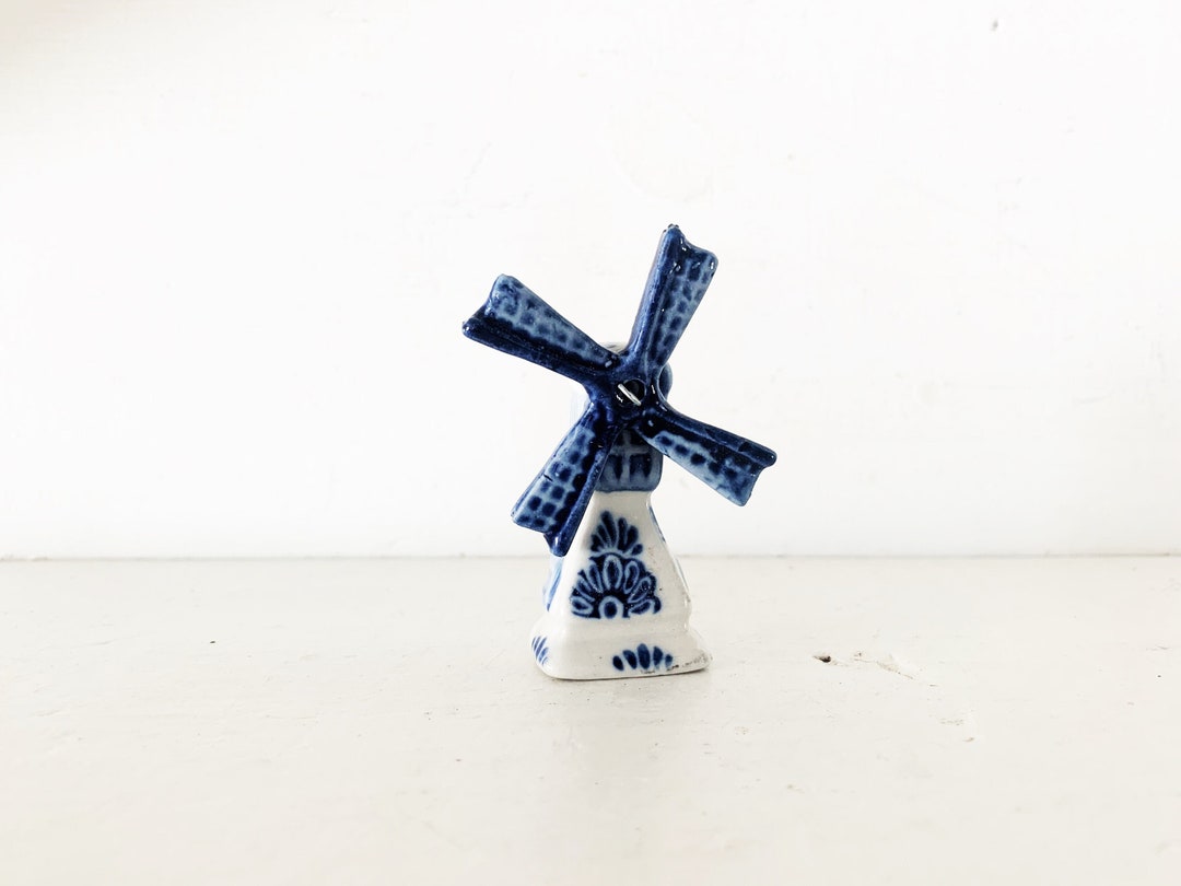 Vintage Porcelain Windmill Themed Refrigerator Magnet/dutch - Etsy