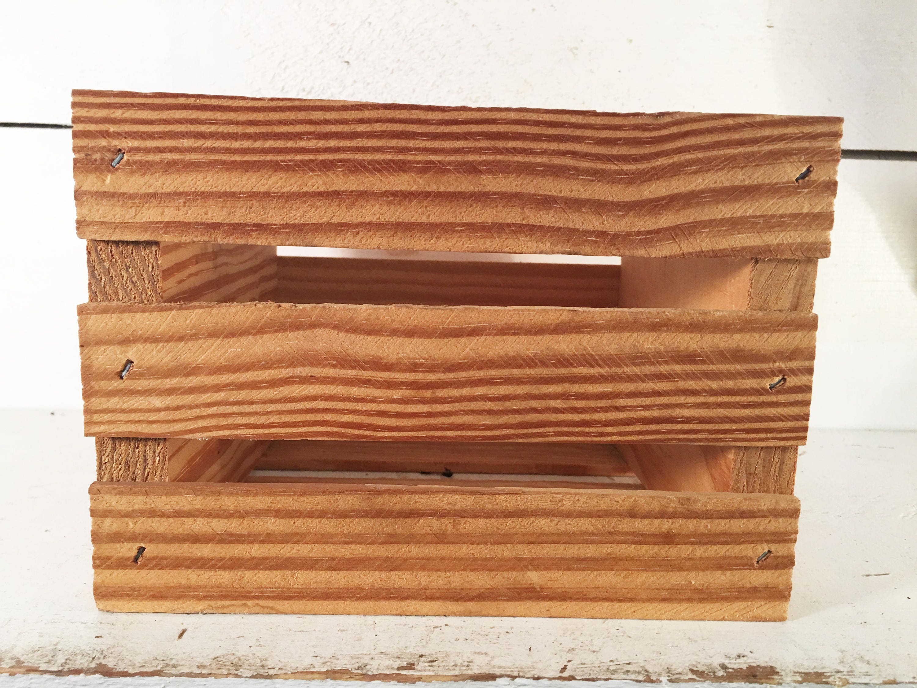 Farmhouse Kitchen Small Wooden Flower Seed Crate/shabby Chic | Etsy