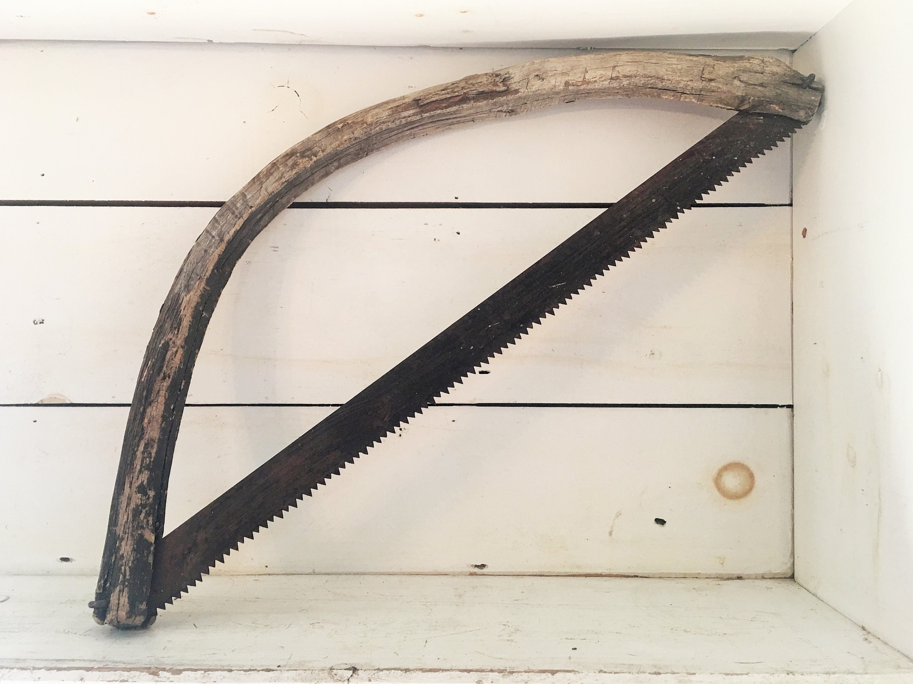 Primitive Wooden and Steel Bow Saw/farmhouse Kitchen Rustic | Etsy