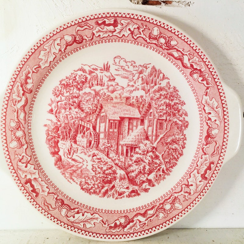 Red Transfer Ware - Etsy