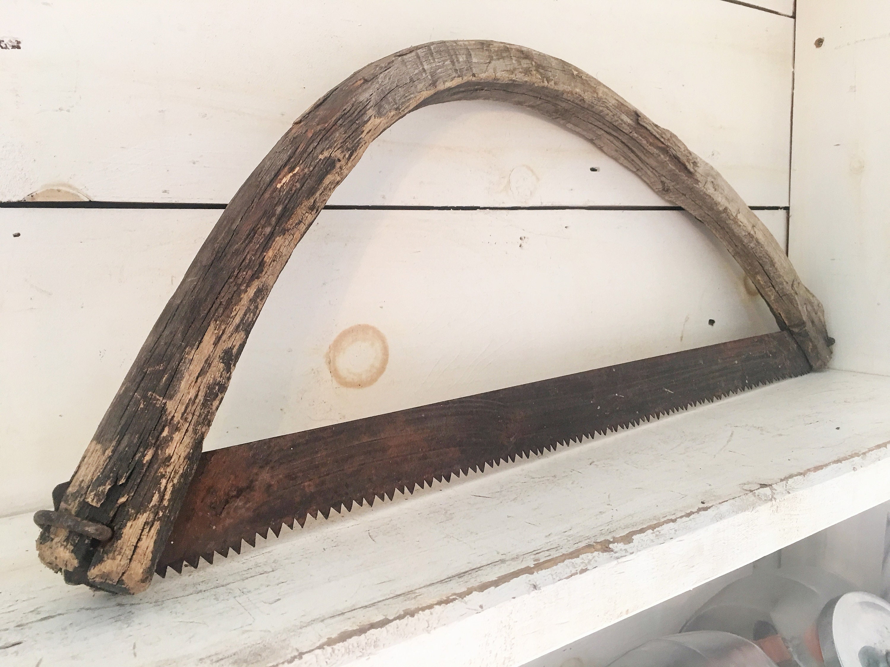 Primitive Wooden and Steel Bow Saw/farmhouse Kitchen Rustic - Etsy