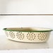Beige and Green Trimmed Enamelware Corner Strainer Farmhouse Kitchen ...
