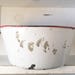 Very Large and Very Deep Rustic White and Red Trimmed Enamelware Basin ...