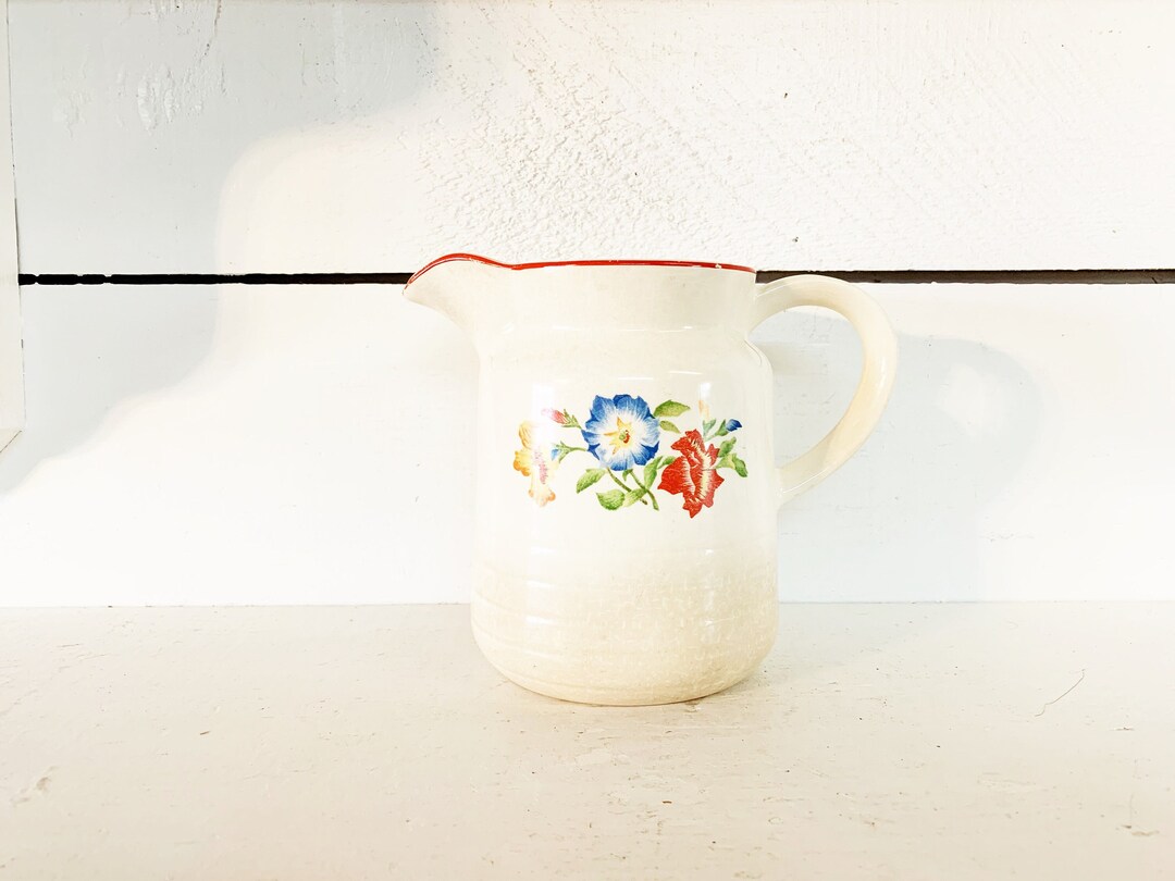 Vintage Universal Potteries Small Batter Pitcher Farmhouse Kitchen ...