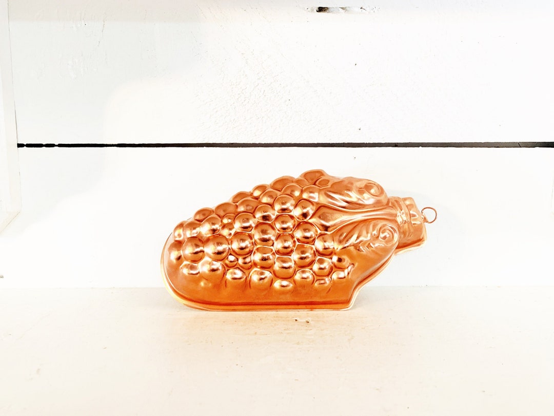 Grapes Shaped Copper Jello/pudding Mold/farmhouse Kitchen Decorative ...