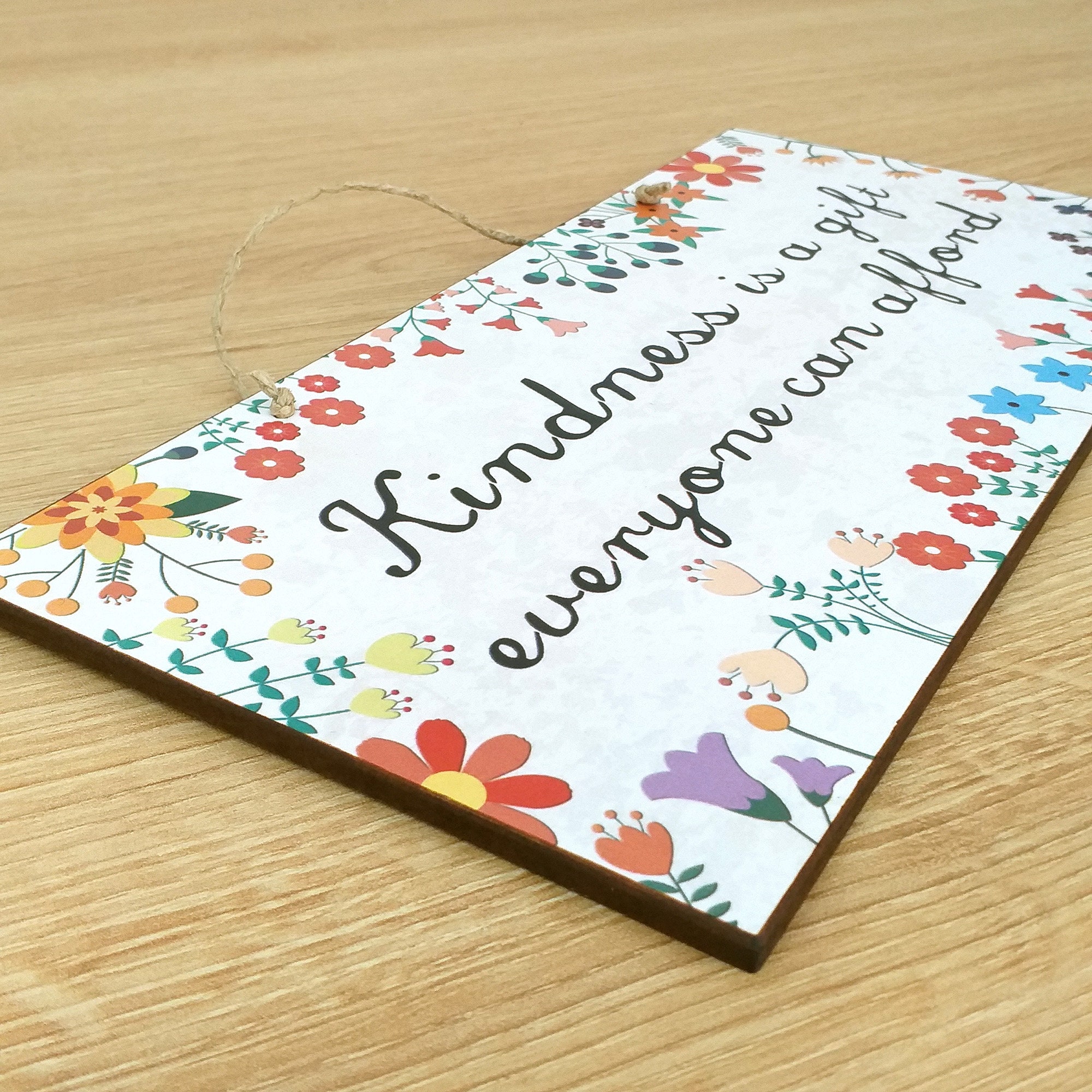 Kindness Quote Wood Sign: Vintage Style Home Decor - Etsy