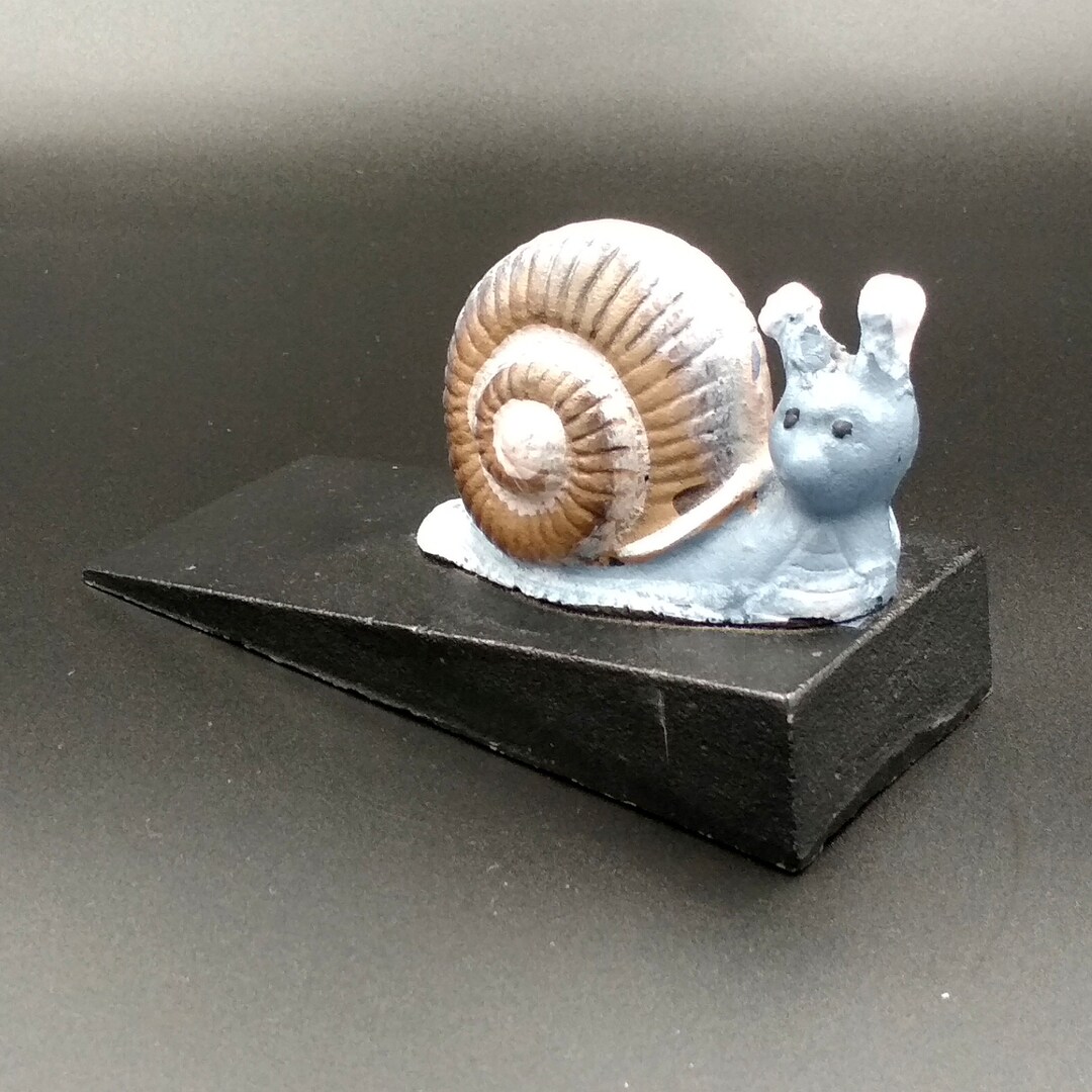Door Stop, Cast Iron Snail Doorstopper, Heavy Door Wedge, Snail Décor ...