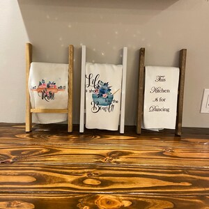 Wood Ladder for Dish Towel Display. Handmade and Are Available in 3 ...