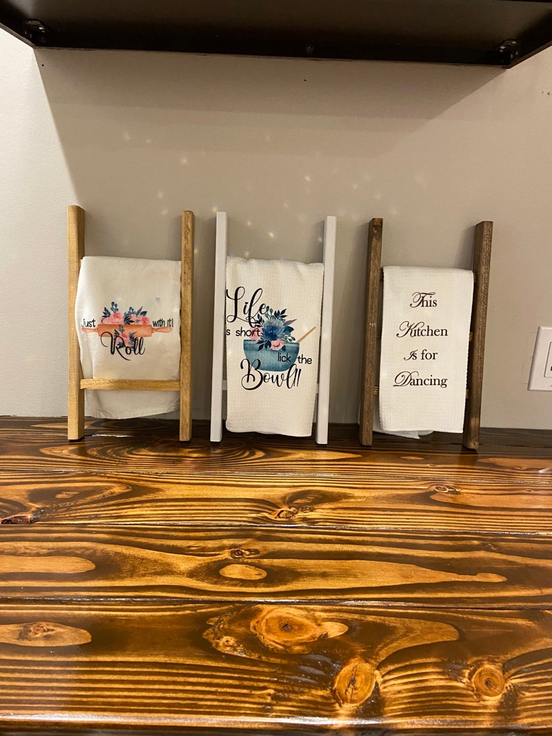 Wood Ladder for Dish Towel Display. Handmade and Are Available - Etsy