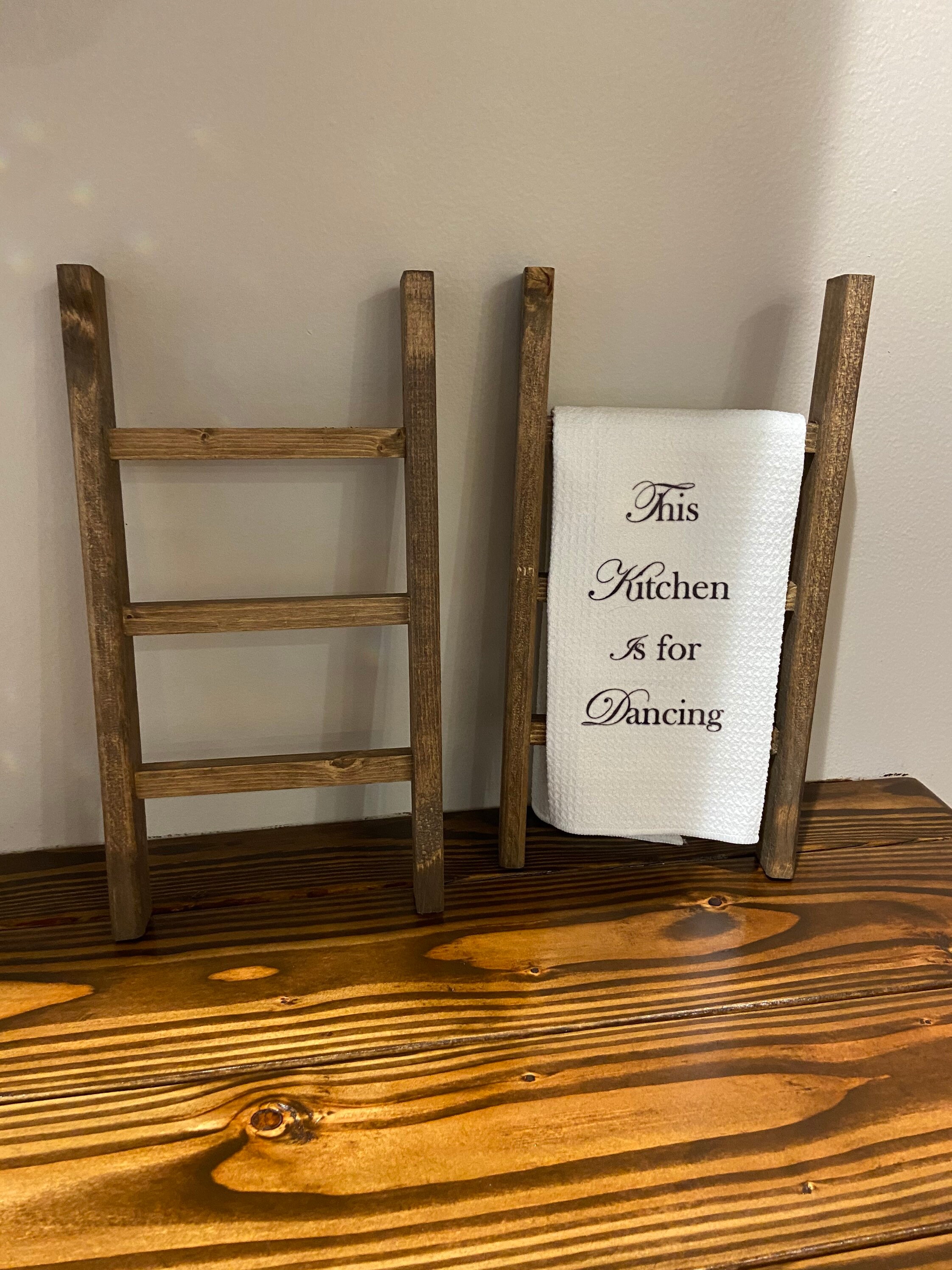 Wood Ladder for Dish Towel Display. Handmade and Are Available - Etsy