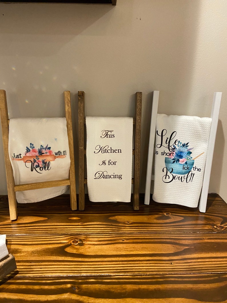 Wood Ladder for Dish Towel Display. Handmade and Are Available - Etsy