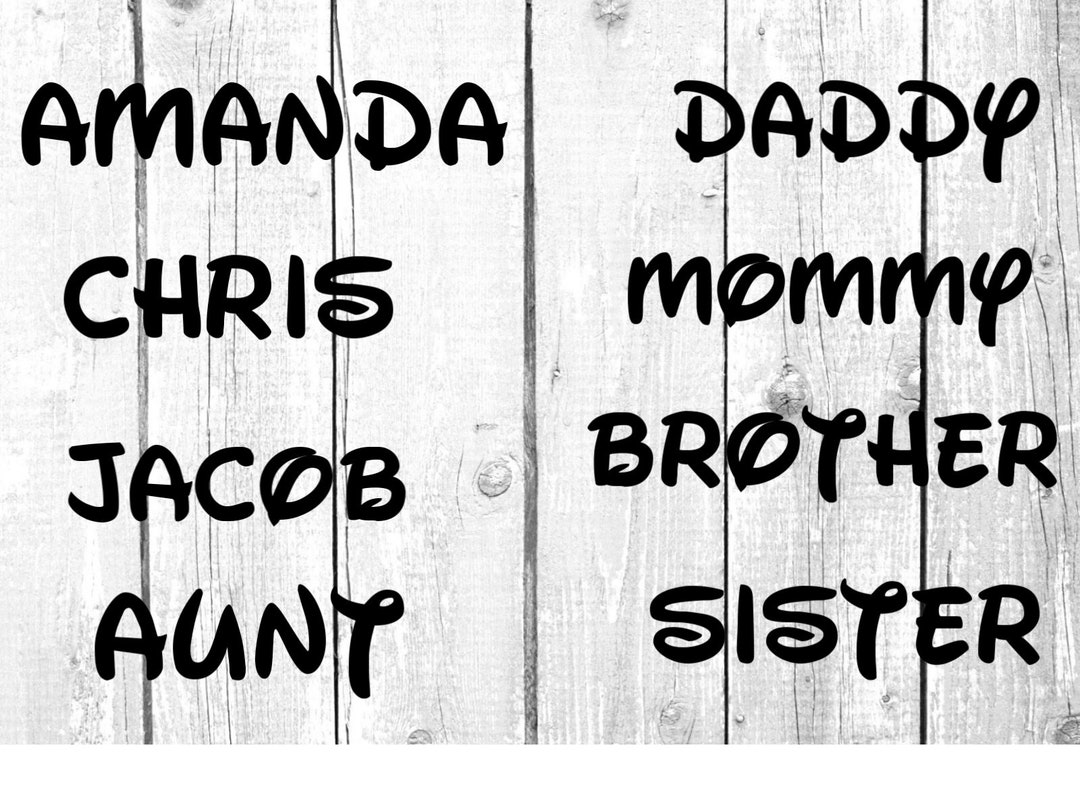 Mickey Mouse Font Svg, True Type Font File, Walt Font, Clipart, Png ...