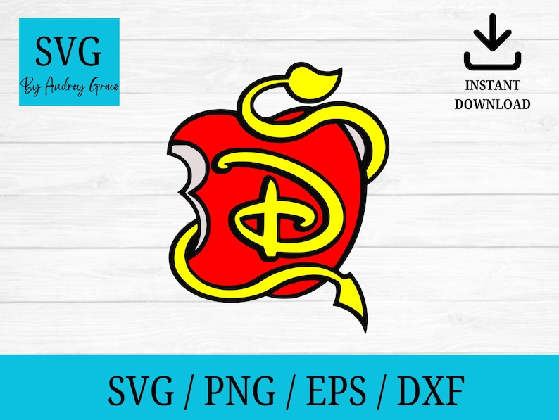 Descendants Logo SVG, Descendants Apple Clipart, Png, Dxd, Eps, Cut ...