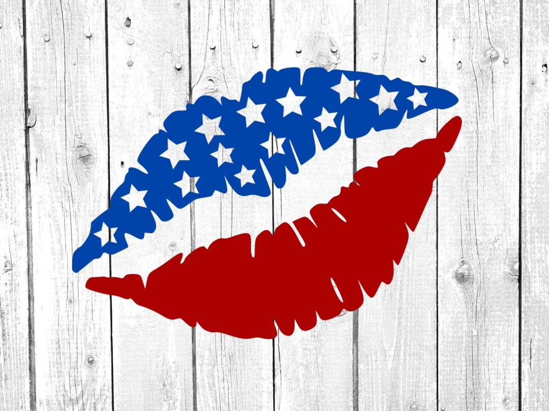 American Flag Lips Svg Flag Lips Svg America Svg Usa Svg - Etsy