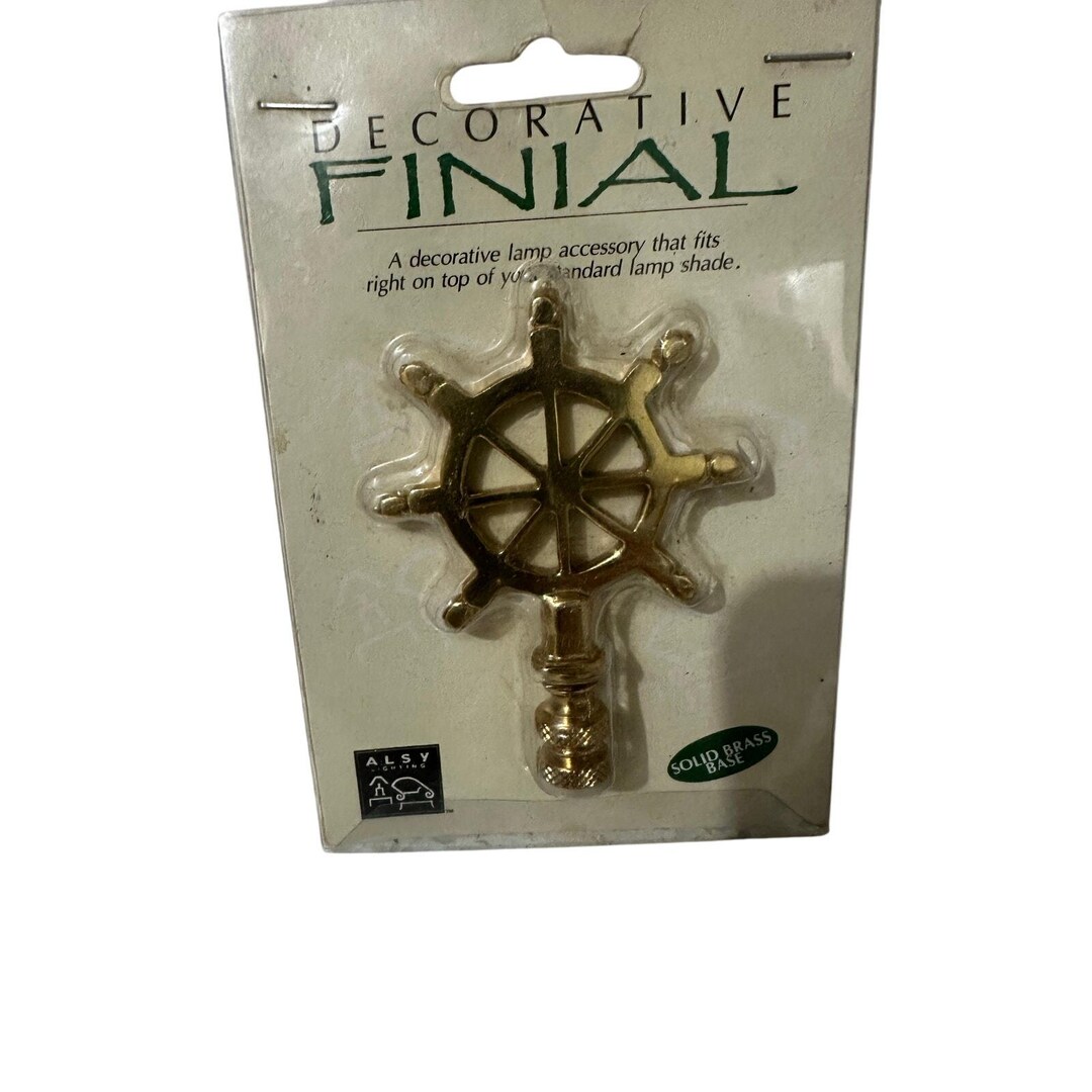 Patriot Lighting Solid Brass Ships Wheel Lamp Finial - Etsy