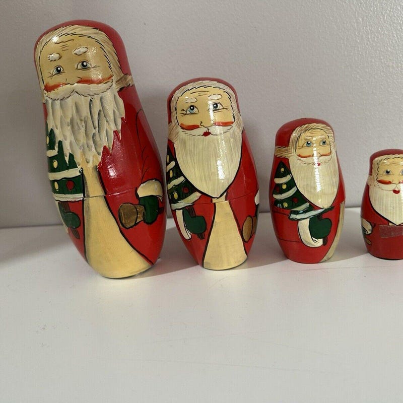 Santa Nesting Dolls - Etsy