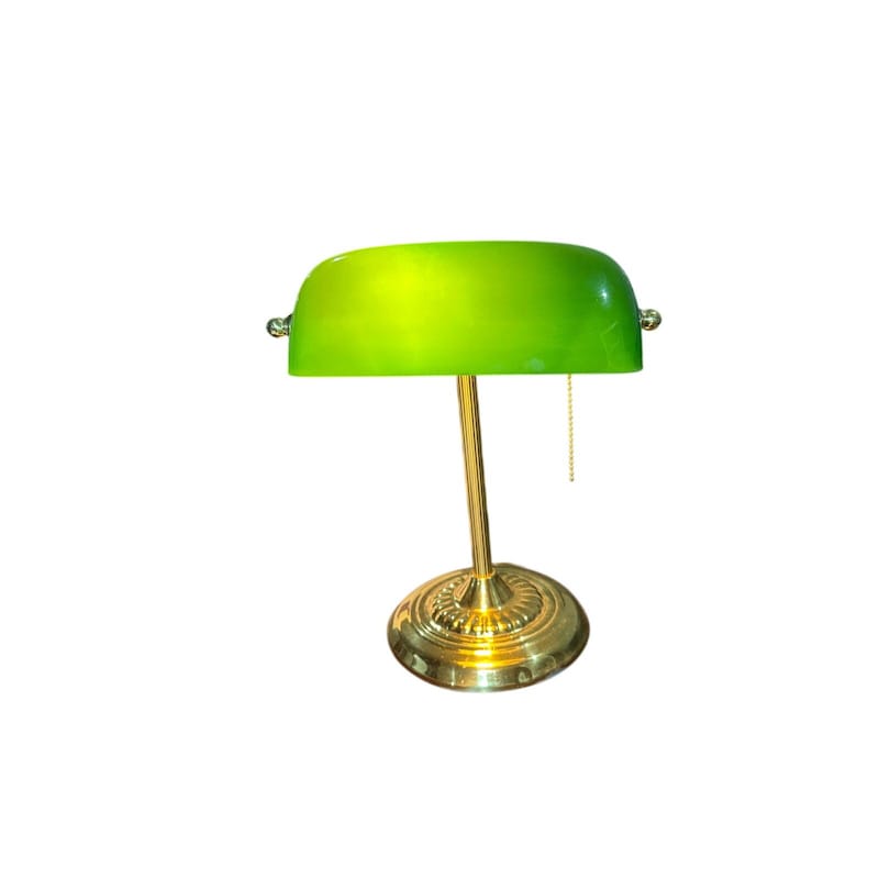 Brass and Green Desk Light - Etsy