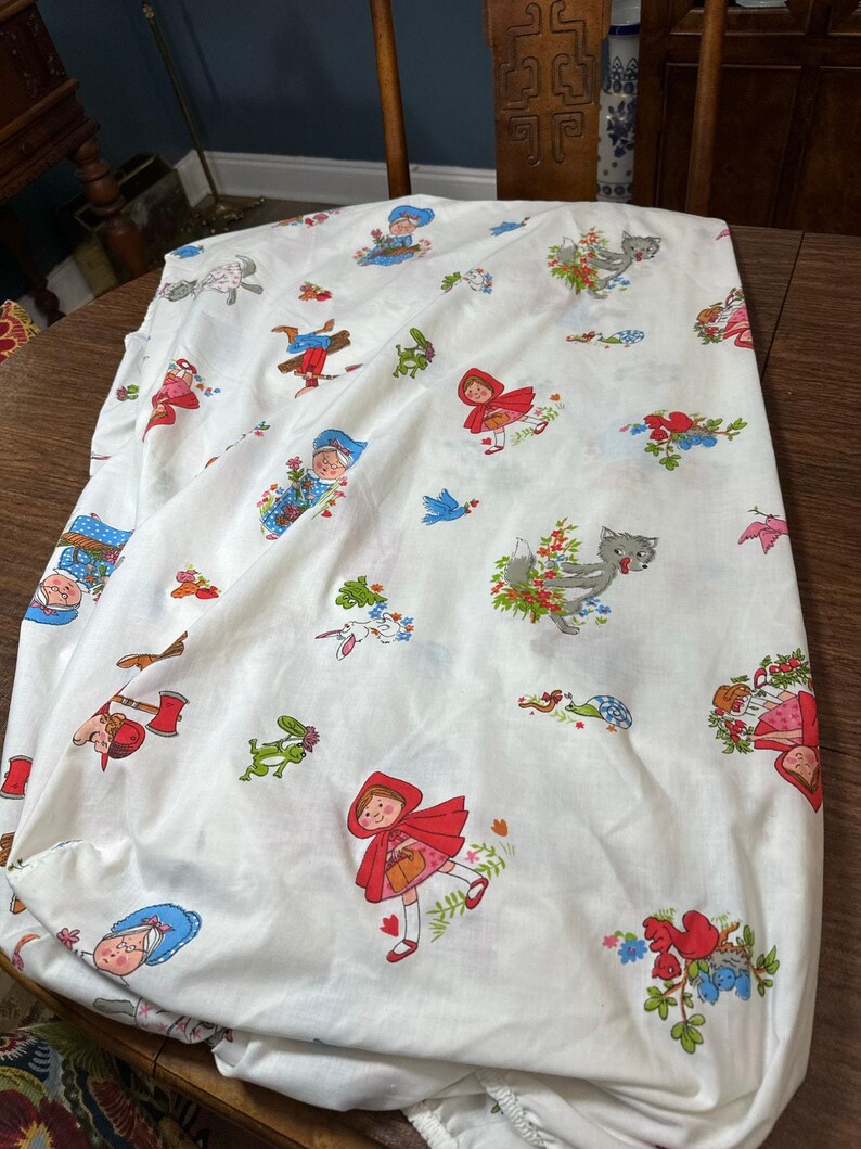 Vintage Sears Robuck 70’s Little Red Riding Hood Fitted Twin Sheet - Etsy