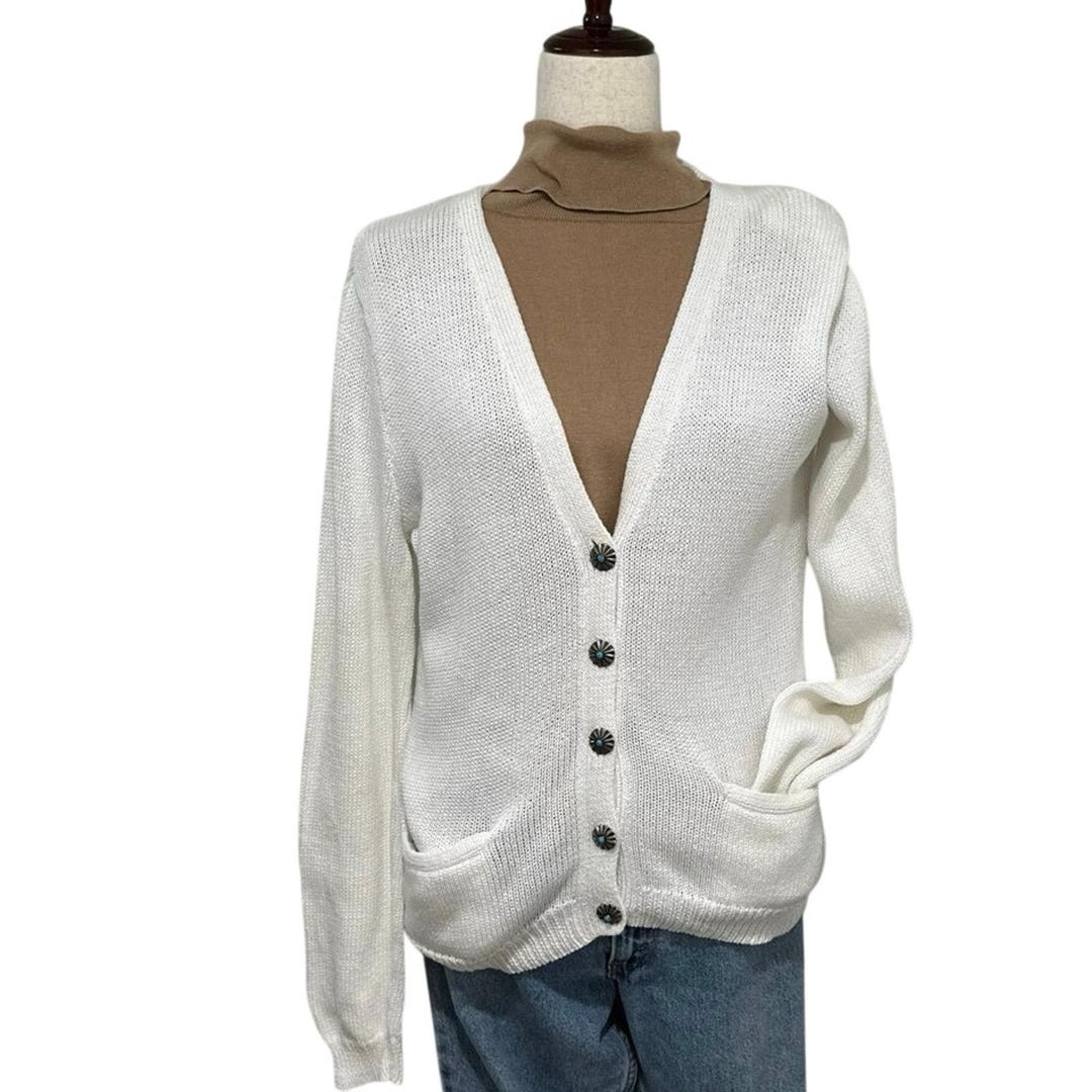 Y2K Ralph Lauren Mercerized Cotton Sweater Southwestern Turquoise ...
