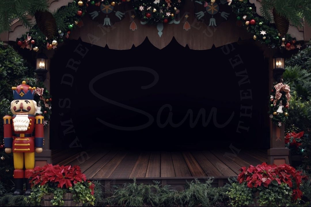 Christmas Nutcracker Play Decorated Stage Christmas Backdrop | Etsy