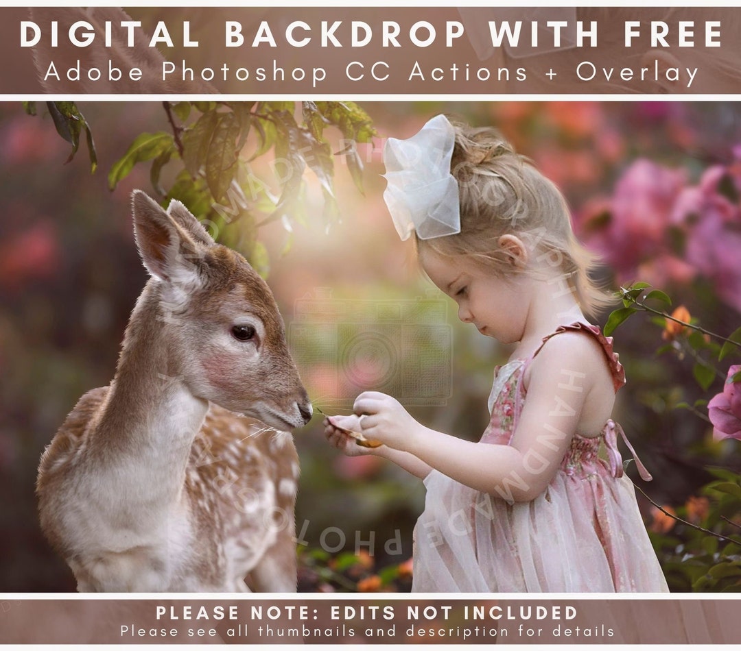 Fawn in A Spring Garden, Spring Backdrop, Woodland Baby Deer, Easter ...