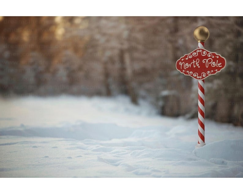 North Pole Digital Christmas Backdrop - Etsy Canada