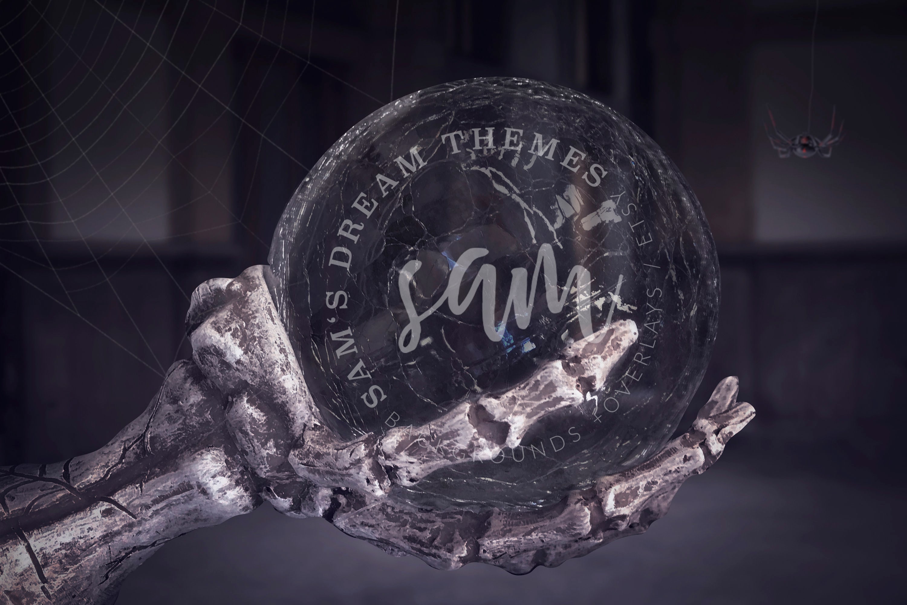 Skeleton Hand Holding Crystal Ball