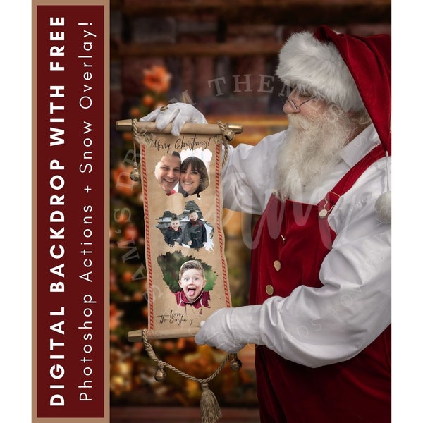 Santa Overlays - Etsy