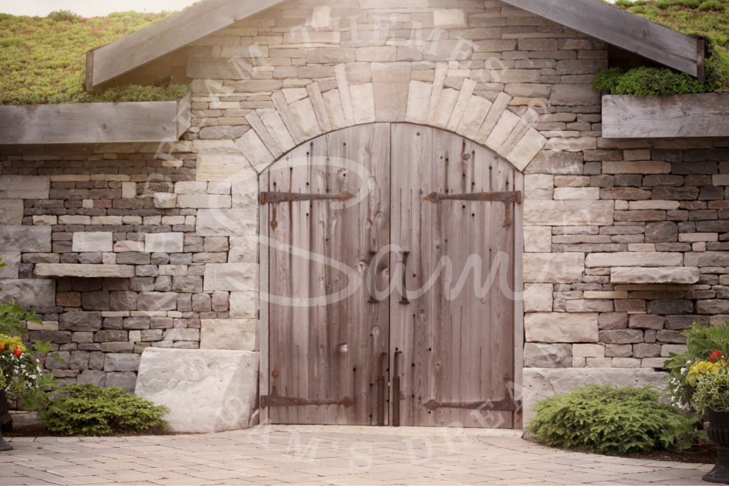 6 Rustic Country Barn and Town Bundle - Digital Background - Summer ...