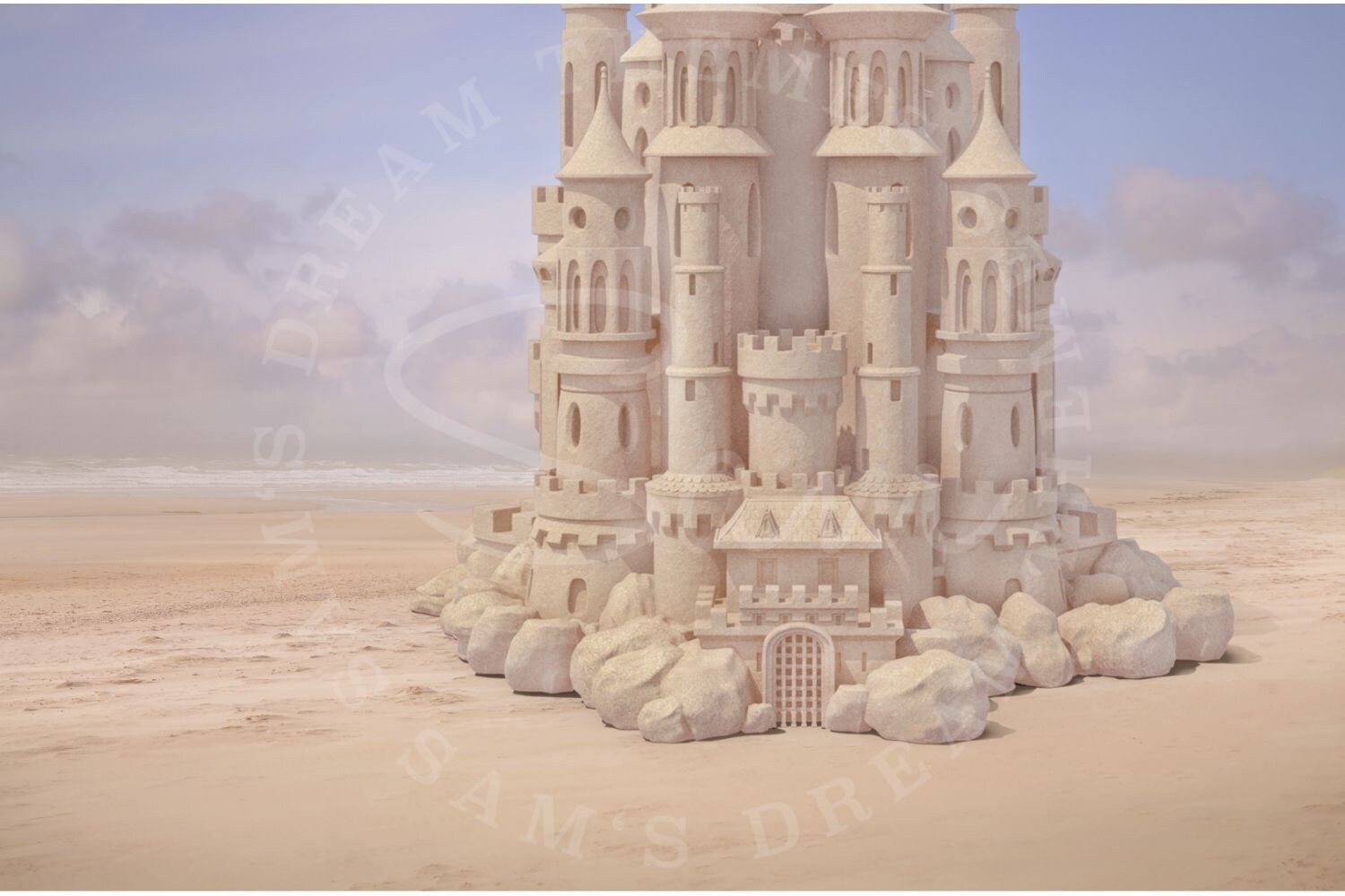 Epic Sandcastle Build Digital Backdrop | Etsy
