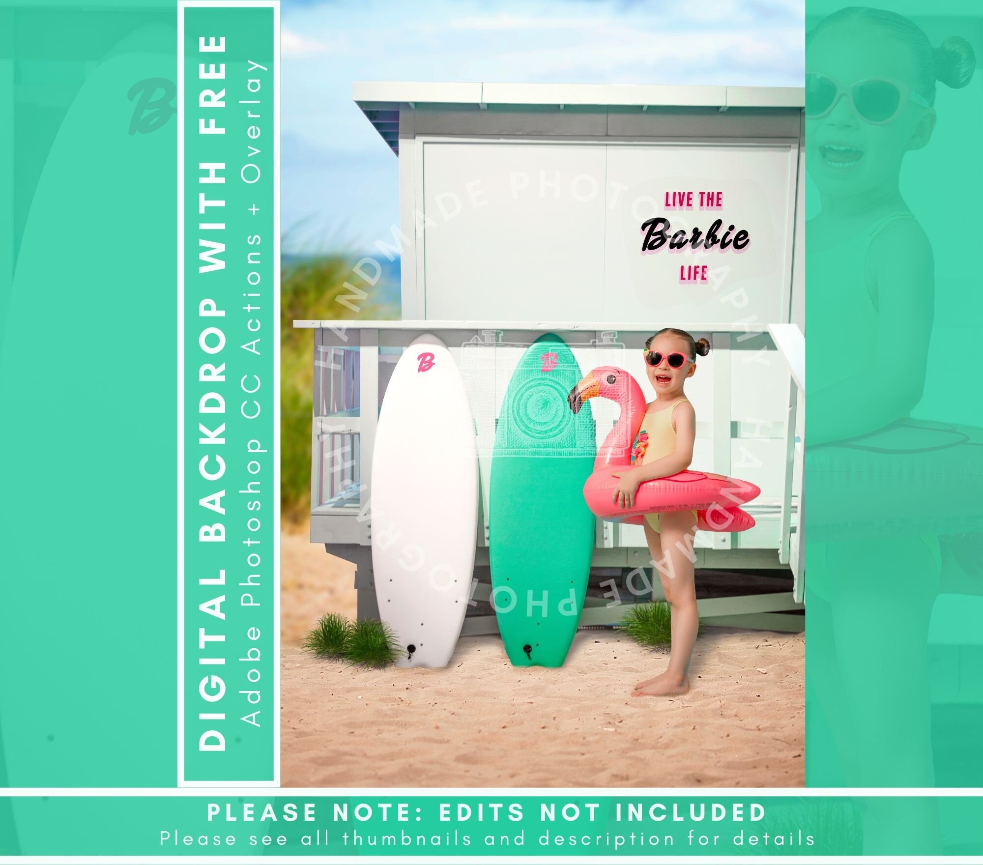 Surfs up With Beach Barbie Barbie Doll Backdrop Life Size - Etsy