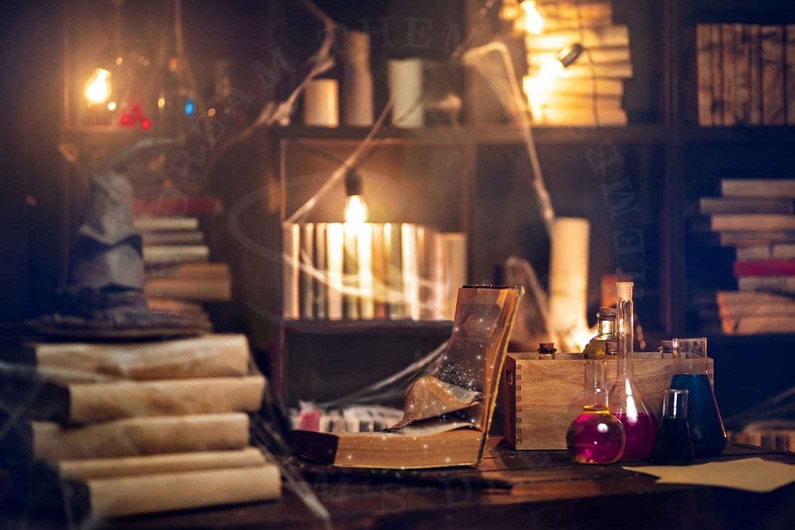 Magic Wizard Spell Book, Digital Background, Wizard School, Photography ...