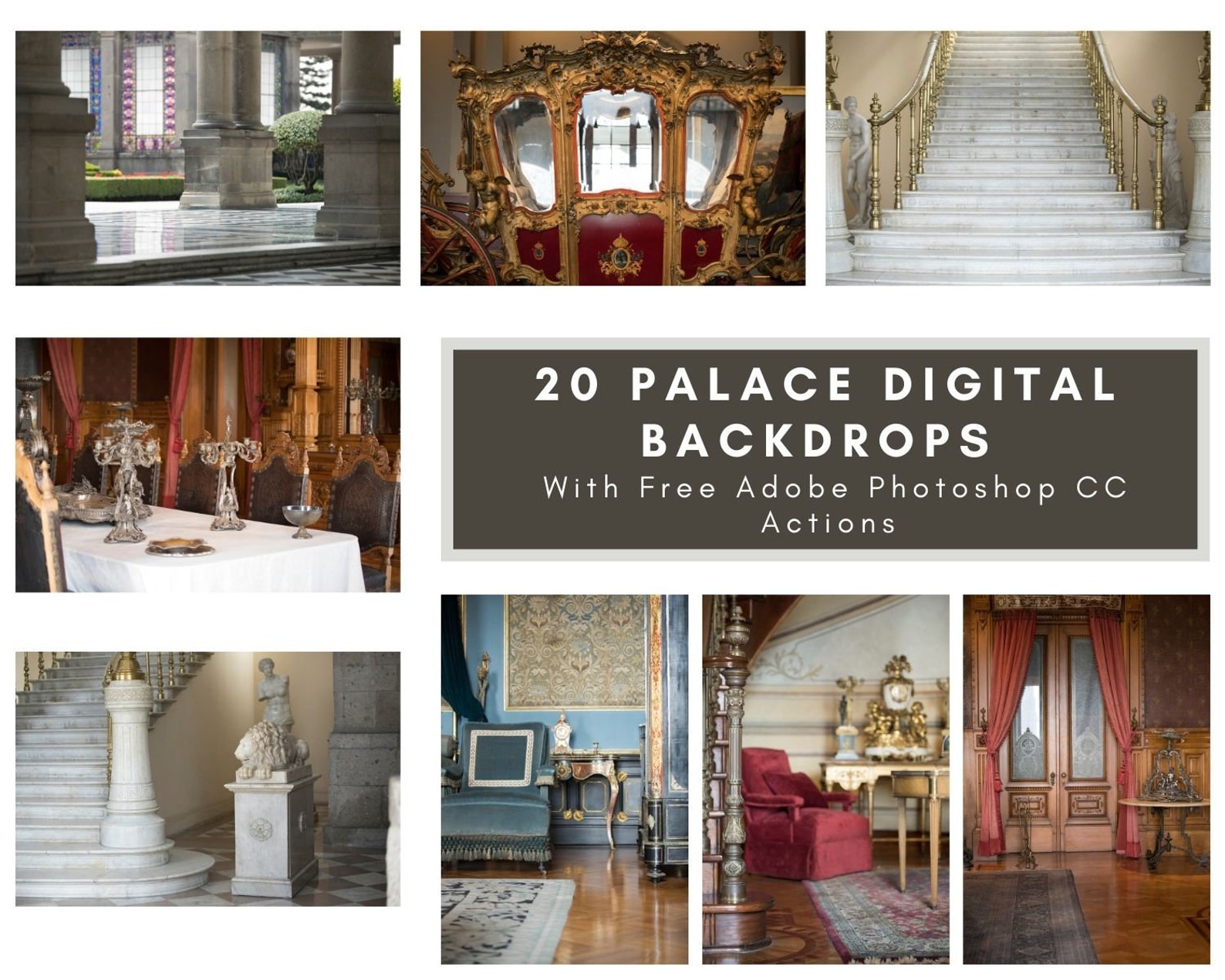 20 Palace Interior Digital Backdrops Bundle - Etsy