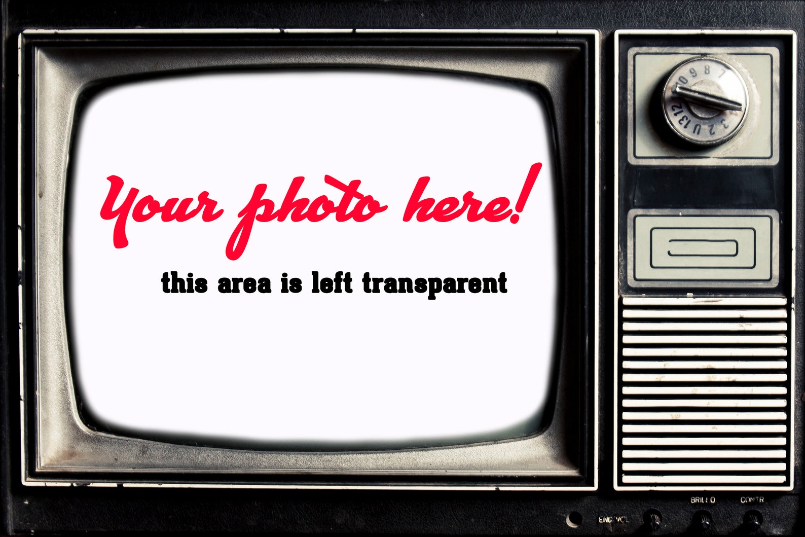 Retro TV Frame, Digital Frame PNG, Vintage TV Frame, Tv Console Decor ...