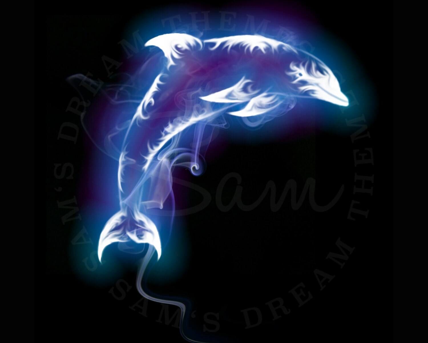 2 Dolphin Patronus purple and Blue Glowing Digital Overlays - Etsy